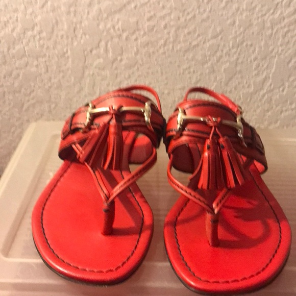 Shoes | Gucci Red Sandals | Poshmark